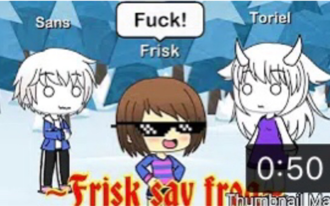 Frisk学语篇 Frisk say "frog" - Undertale comic [Gacha Life]中文字幕_哔哩哔哩_bilibili