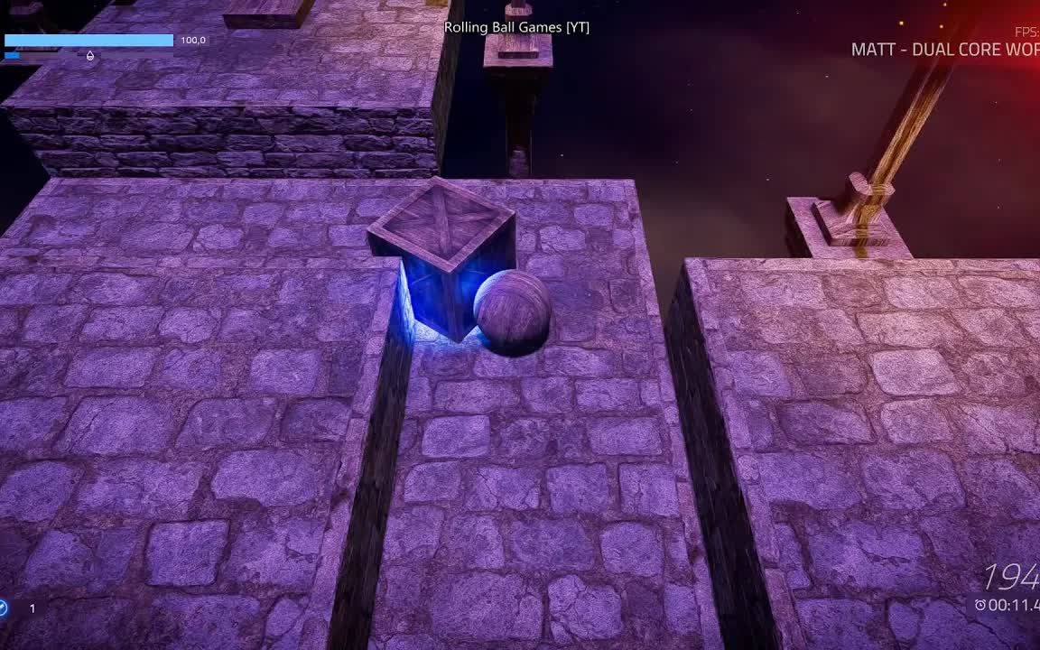 Ballex 2 - 自制关卡 双核心世界 [Speedrun]_单机游戏热门视频