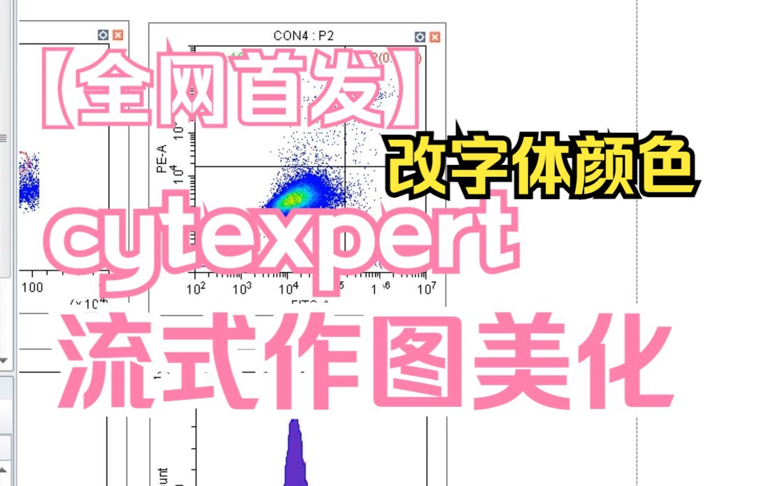 全网首发CytExpert 更改字体颜色，伪彩图更美观！！！-韩熊熊123-默认收藏夹-哔哩哔哩视频