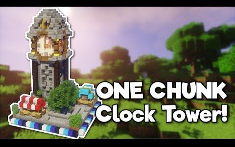 [Pixlriffs]Minecraft: Clock Tower in ONE CHUNK! [Tutorial]_哔哩哔哩 (゜-゜)つロ ...