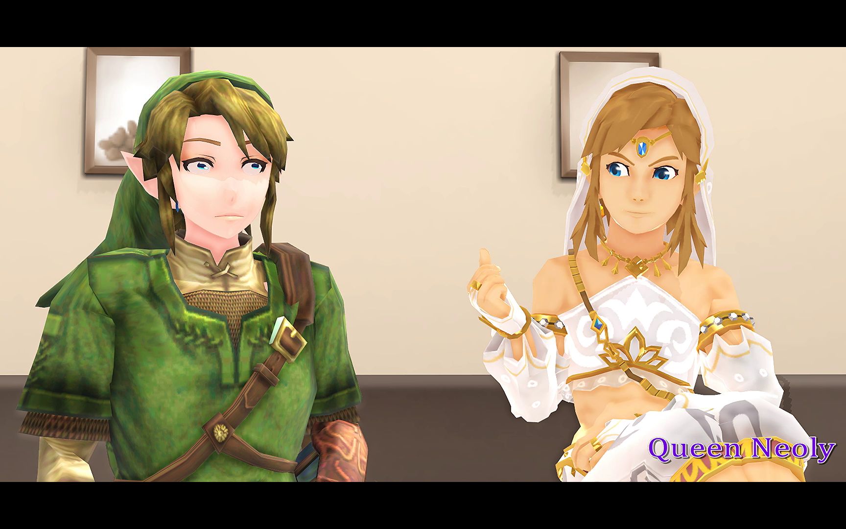 Gerudo Vai Link x TP Link & Peach - Chicken Butt - TloZ x Mario Bros ...