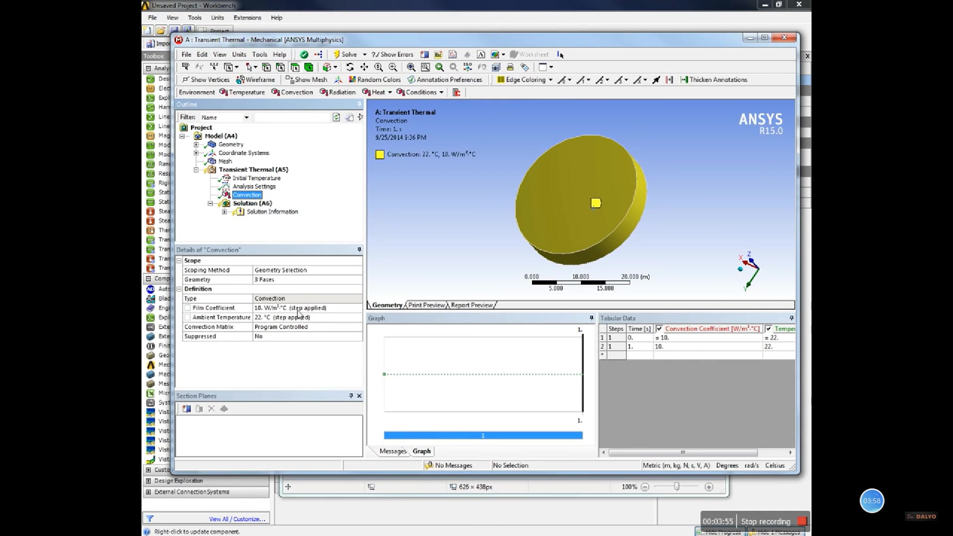 ANSYS Transient Thermal Tutorial - Convection of a Bar in Air_哔哩哔哩_bilibili