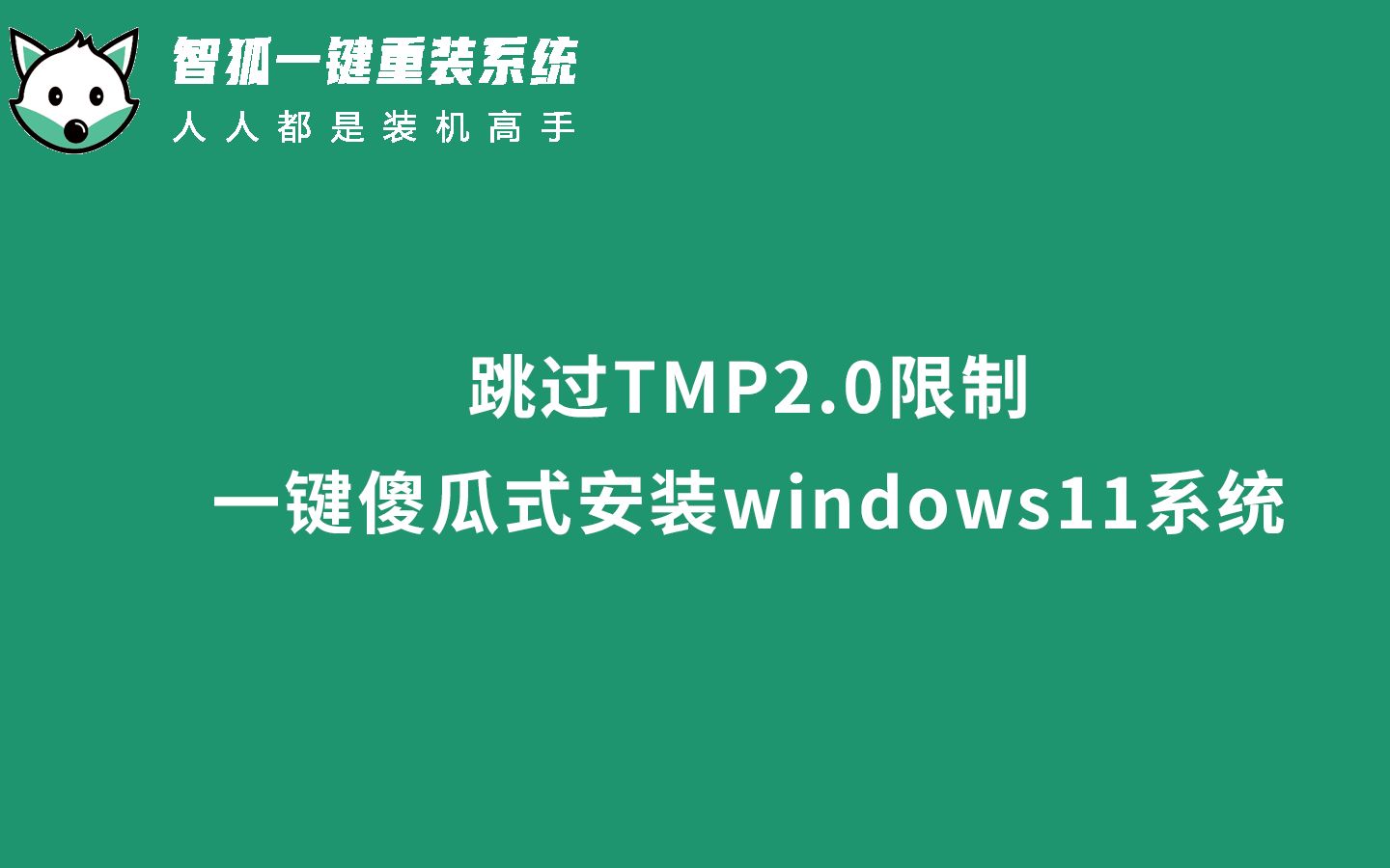 跳过TMP2.0限制,一键傻瓜式安装windows11系统_哔哩哔哩_bilibili