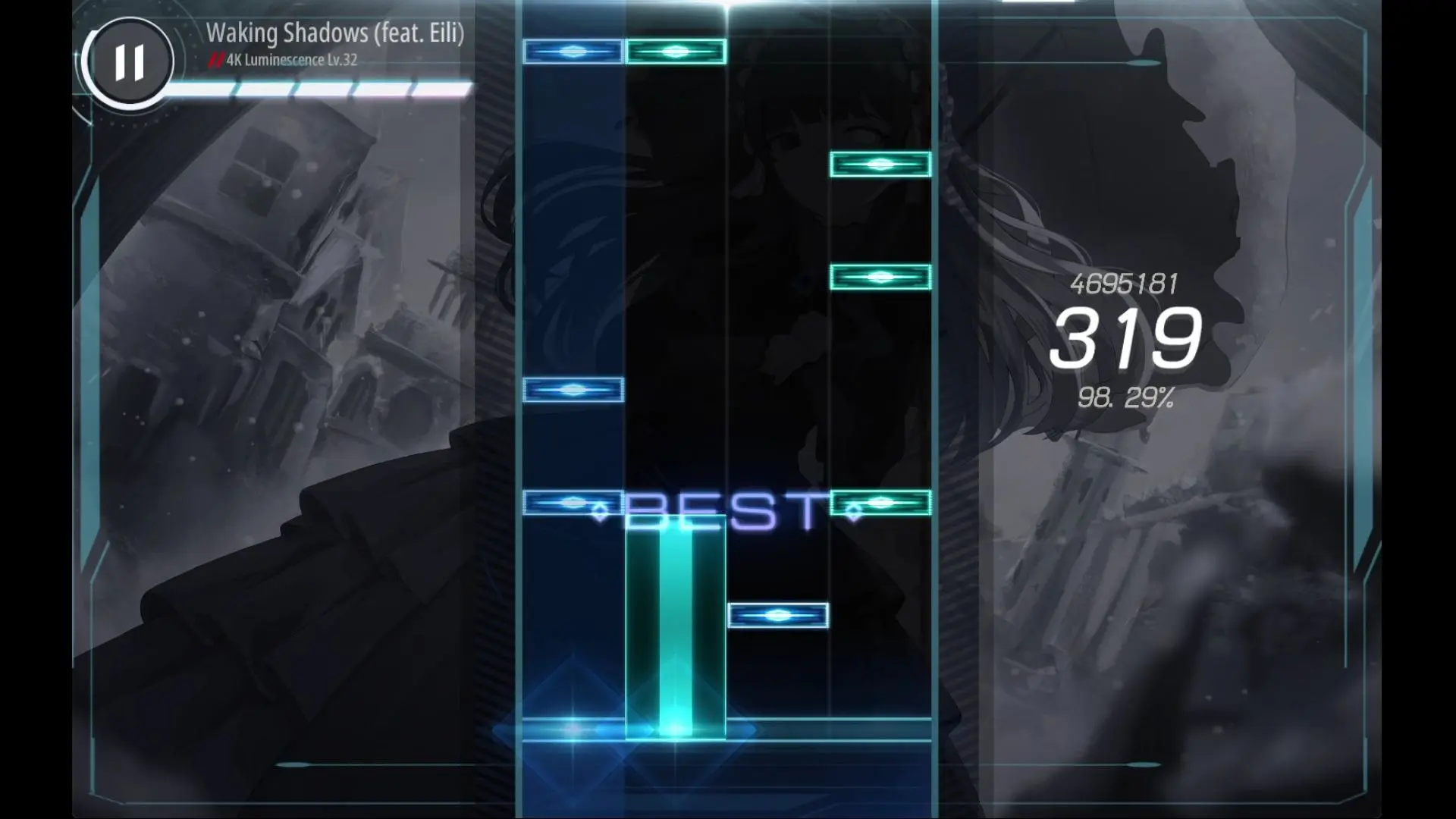 Malody PC / Waking Shadows自制 B判97.8%_哔哩哔哩_bilibili