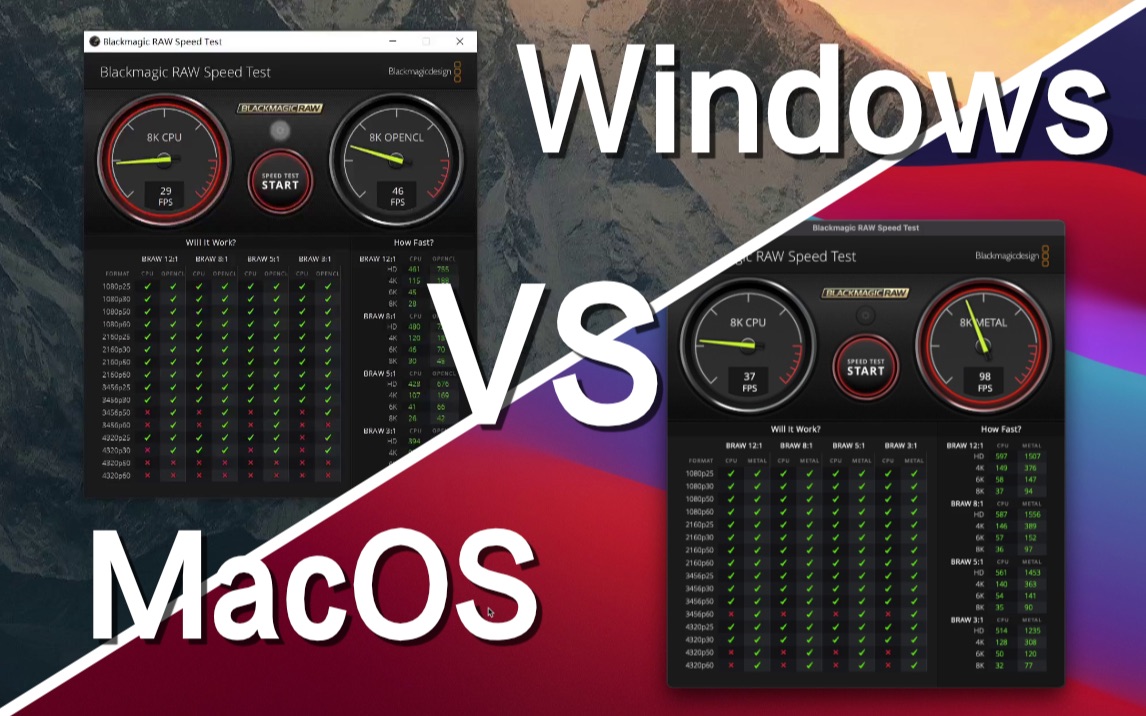 【Windows VS MacOS】3A配置下的win和macOS运行达芬奇对比_哔哩哔哩_bilibili