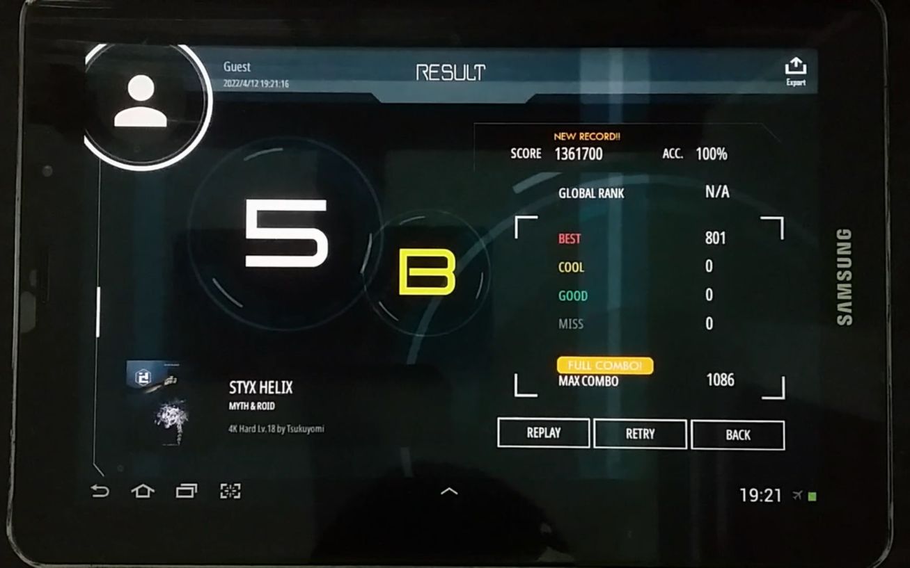 【Malody 4K】STYX HELIX [Hard Lv.18] 100% All Best_音游热门视频