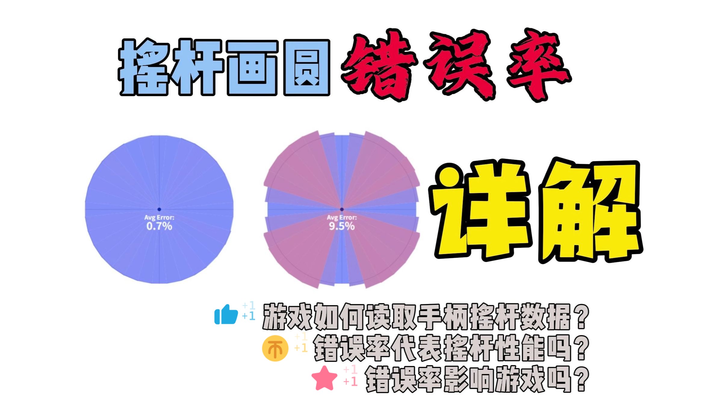 摇杆画圆错误率是什么？对游戏有什么影响？全网最详细手柄画圆错误率分析！-反转q-手柄-哔哩哔哩视频