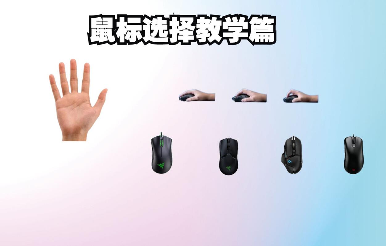 鼠标选择教学篇 小白如何找到适合自己大小和模具的鼠标, 趴握 抓握 指握的 哔哩哔哩