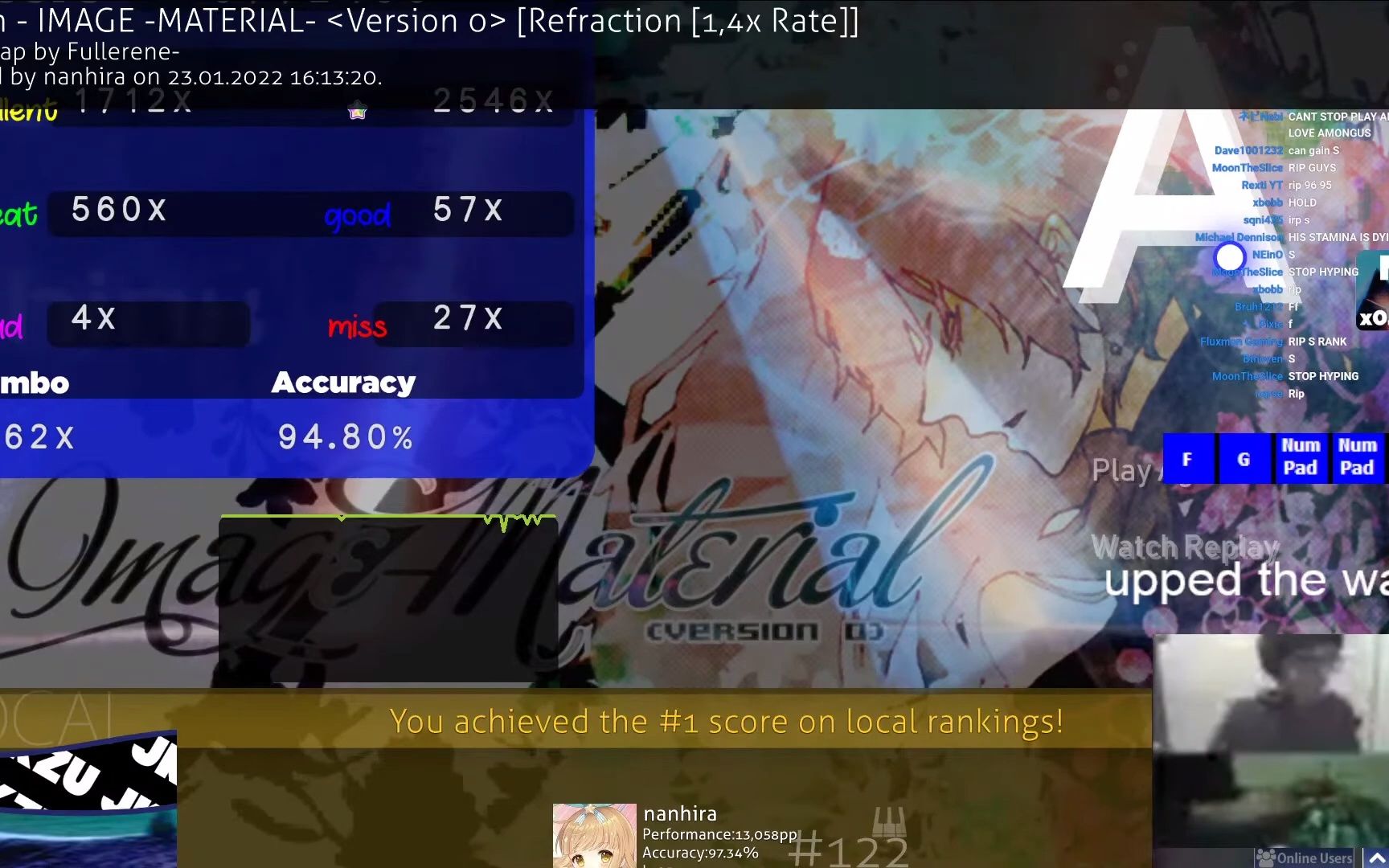 【jkzu123】osu!mania - Image Material 1.4x 94.80% 772.4k_音游热门视频