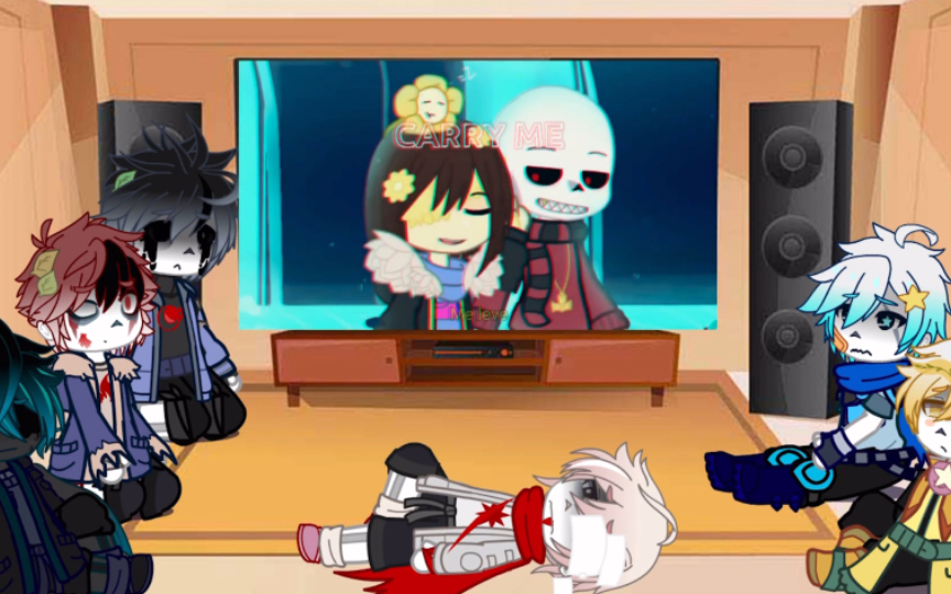 Sans AUs React to Frisk（Flowerfell）Memes Part 1_哔哩哔哩_bilibili