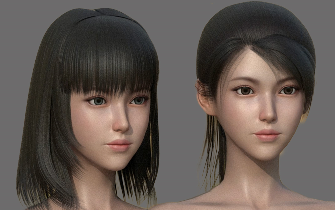 【3dmax建模】次世代头发制作全过程，面片毛发制作教程_哔哩哔哩_bilibili