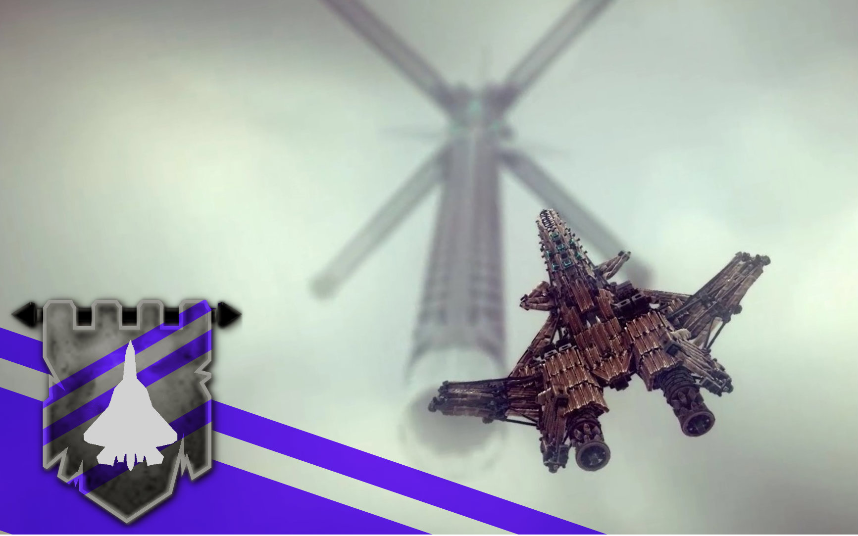 BESIEGE Ace Combat ADF-01 FALKEN Intercepting SOLG Satellite_哔哩哔哩 (゜-゜ ...