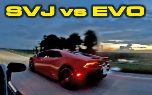 SVJ vs EVO * 820HP Lamborghini Aventador SVJ vs Huracan EVO_哔哩哔哩_bilibili