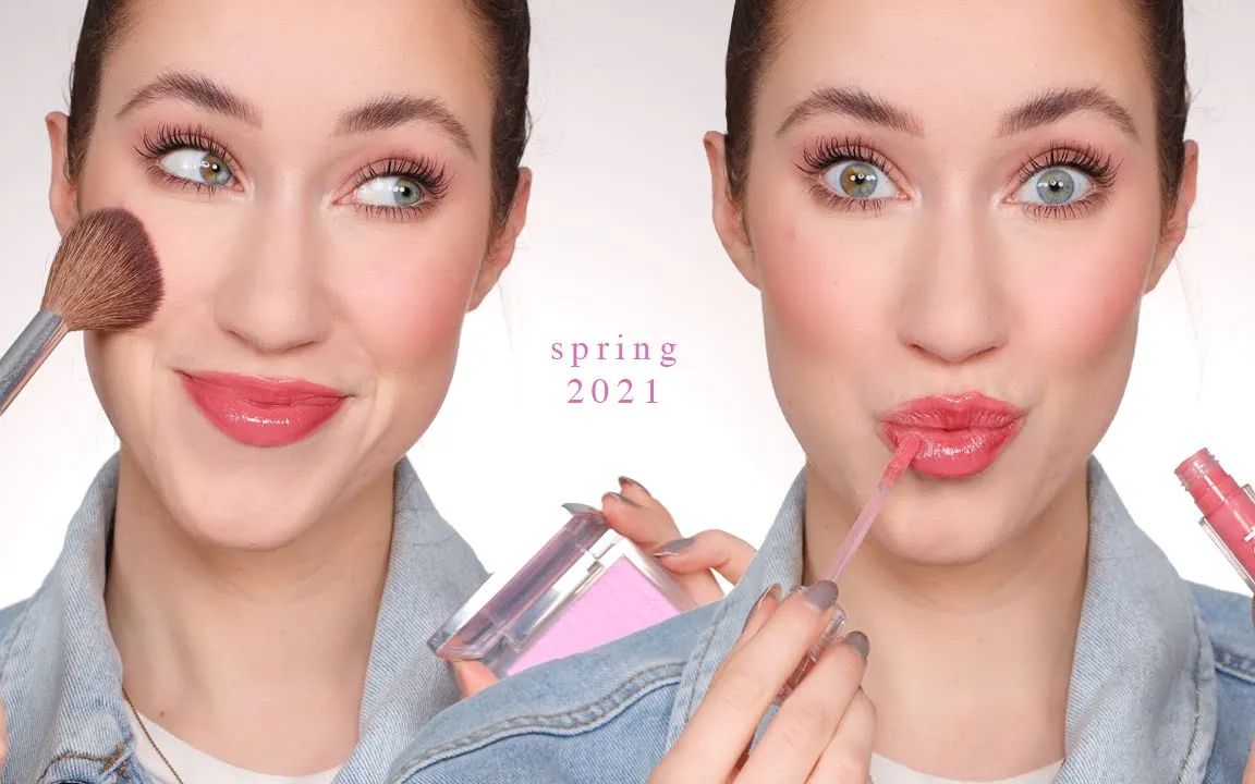 【Allie Glines】Here's my everyday spring makeup💕_哔哩哔哩_bilibili