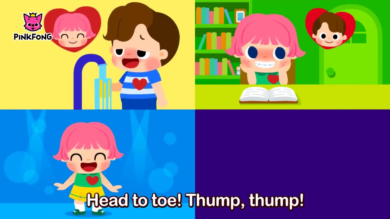 pinkfong ! heart-body parts | 英语儿歌 | 幼儿英语启蒙 | kids songs |_哔哩哔哩_bilibili