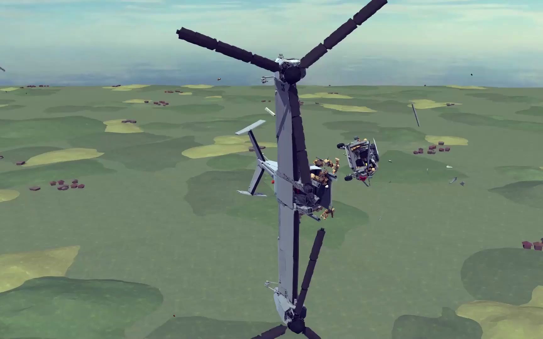 直升机坠毁和击落#20 - Besiege - Big Mathis_哔哩哔哩_bilibili