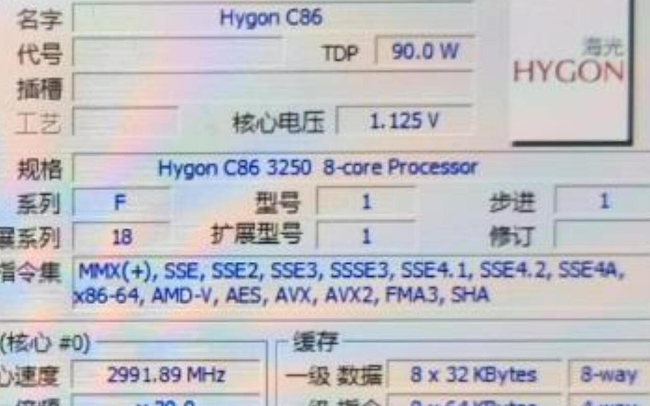 ！国产处理器~HYGON海光 C86 3250处理器默频状态下性能参数和CPU- - 哔哩哔哩