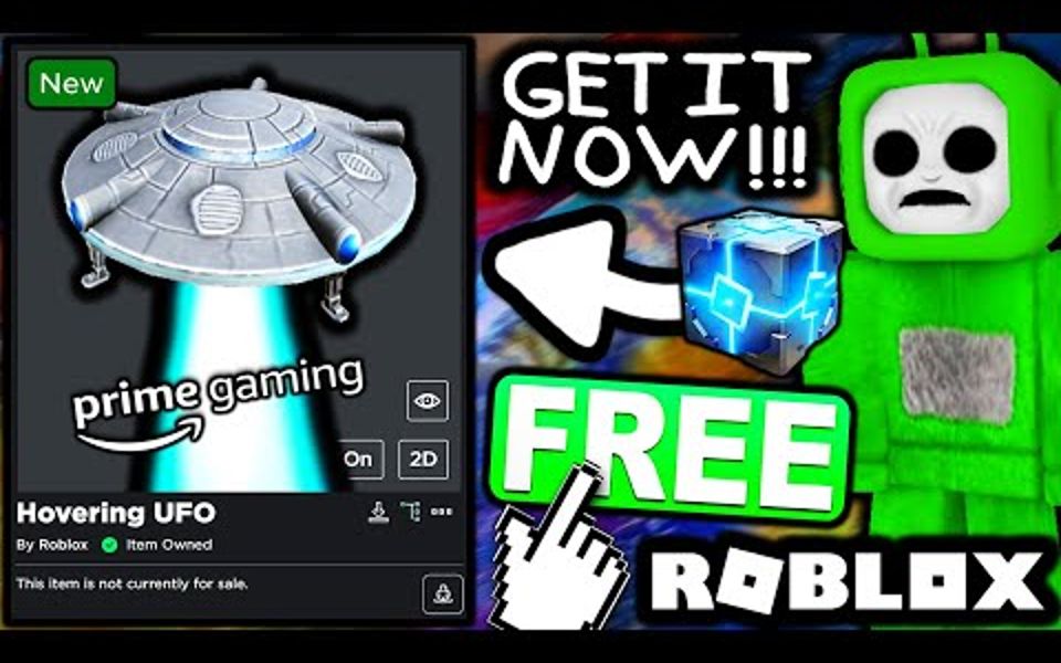 免费的饰品！如何获得悬浮的UFO！(Roblox亚马逊会员)_网络游戏热门视频