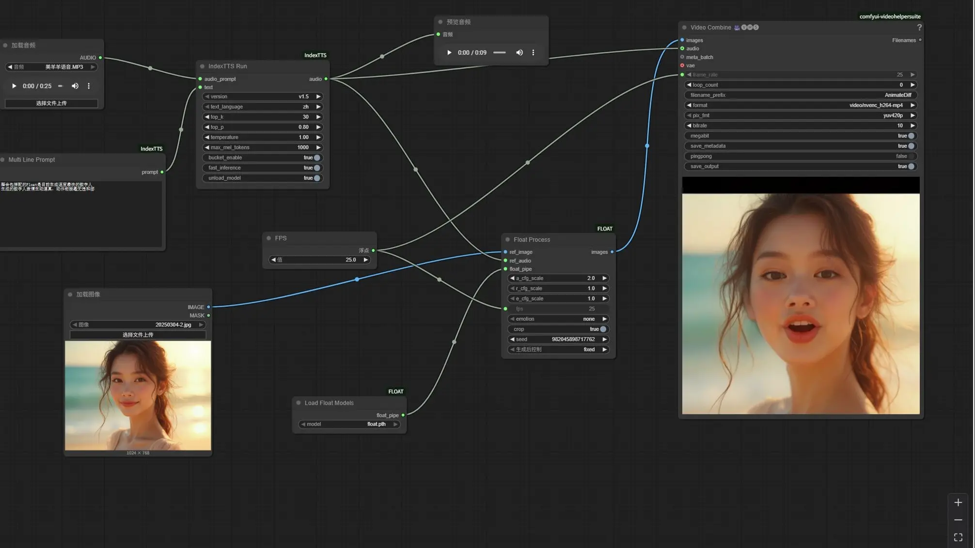 震惊！ACE-Step+IndexTTS+Float王炸组合！音乐/语音/数字人一站式生成，创作效率暴涨300%，解锁AI数字人新维度！_哔哩哔哩_bilibili