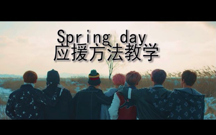 防弹少年团-Spring Day（春日） 应援方法教学_哔哩哔哩_bilibili