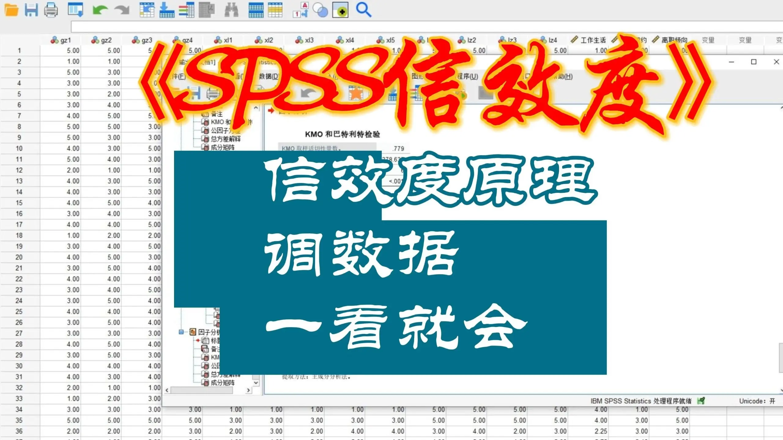 调数据信效度spss分析信效度原理零基础_哔哩哔哩_bilibili