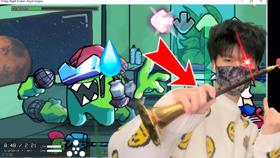 (双厨狂喜)【FNF/周五夜放克 X Blue Archive/蔚蓝档案】观星者（Stargazer）但是桃井与绿的rap对决！-莫名坚硬的鲣 ...