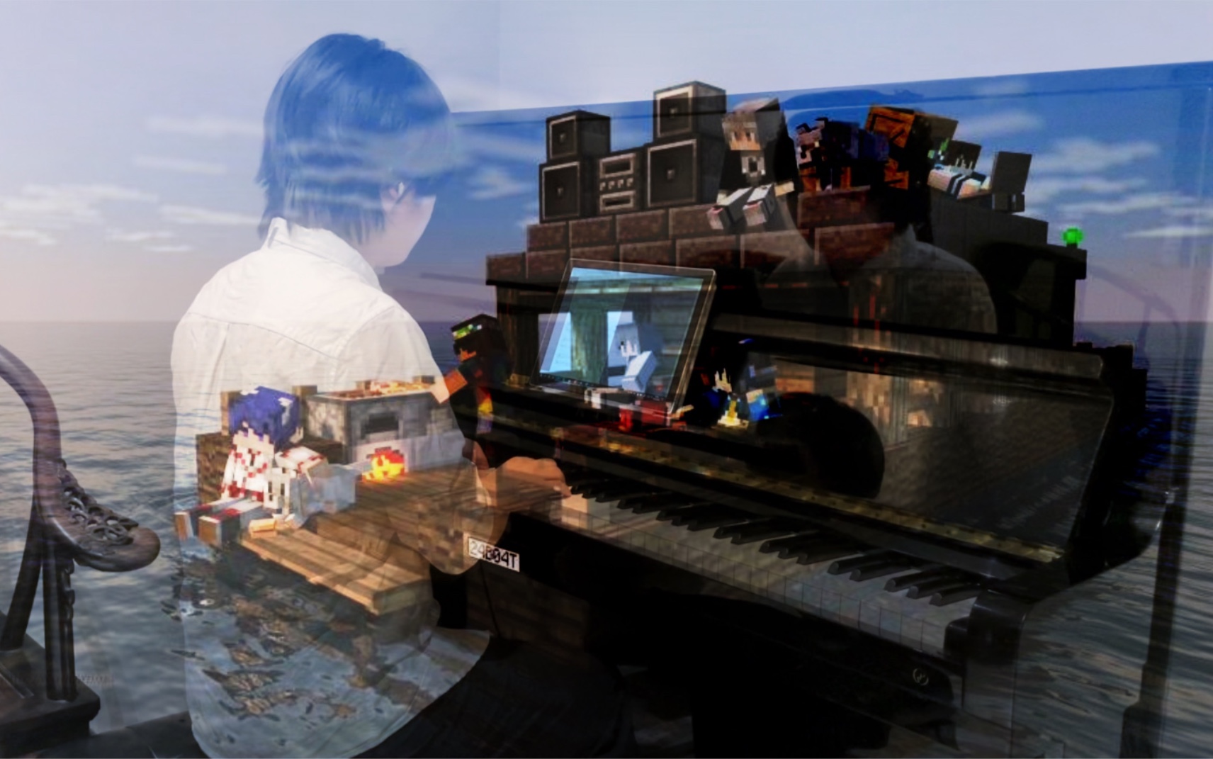 【钢琴】Subwoofer Lullaby - BGM for Minecraft_哔哩哔哩_bilibili