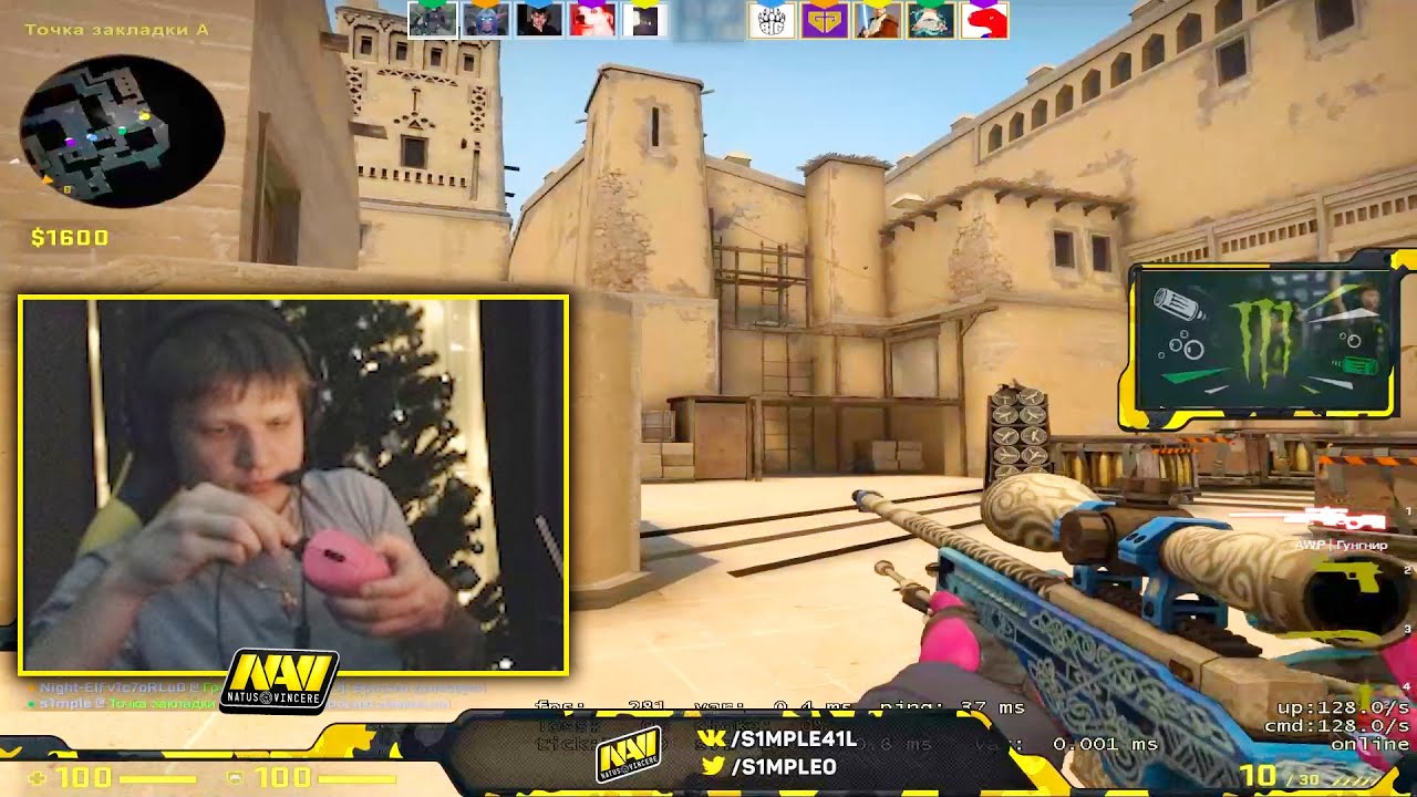 【CSGO】s1mple玩FPL时鼠标没电了！| 荒漠迷城_哔哩哔哩_bilibili