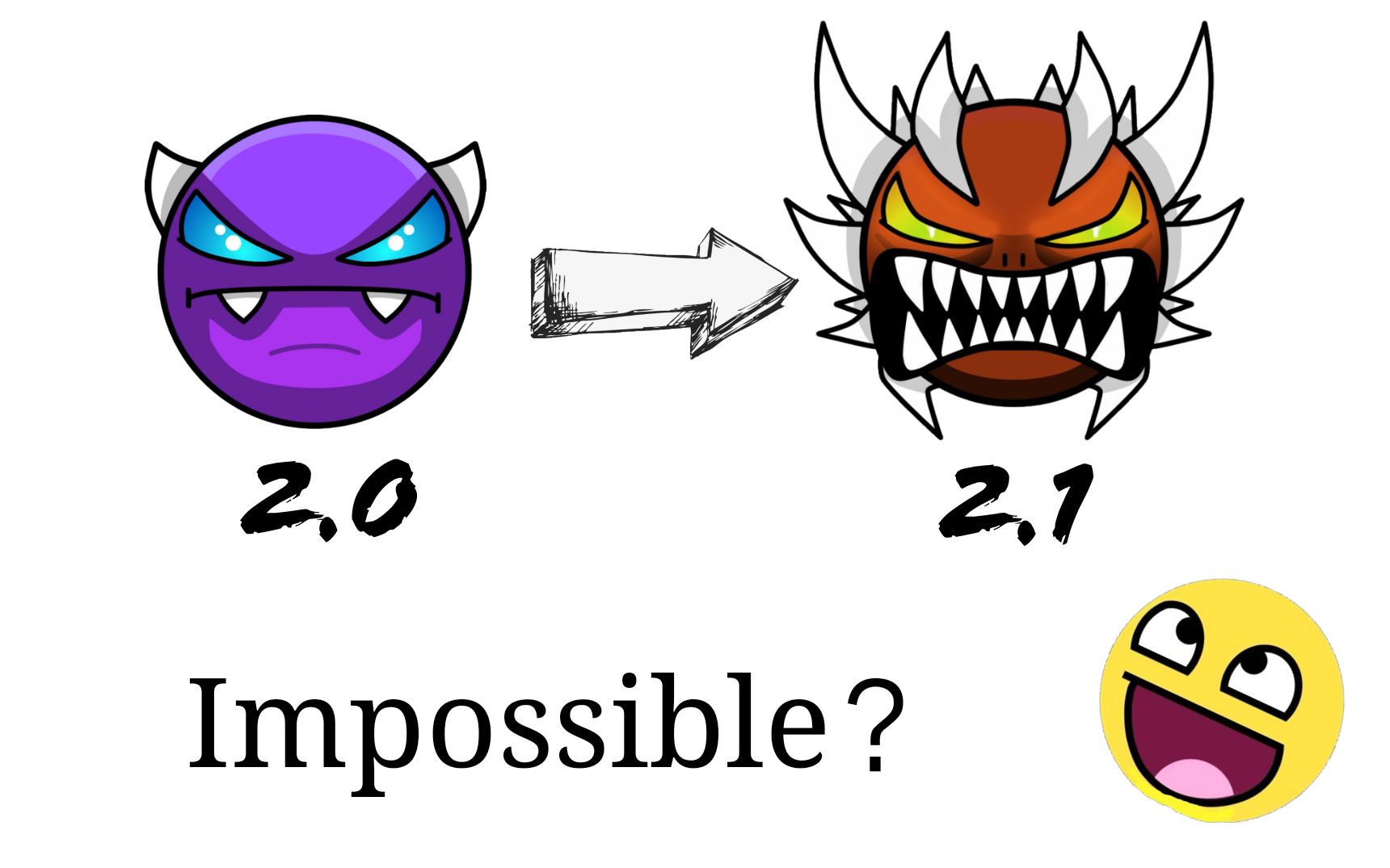 [几何冲刺]真正的已被rate了的Impossible Demon！不hack无法通关！ Geometry Dash 2.113_哔哩哔哩 ...