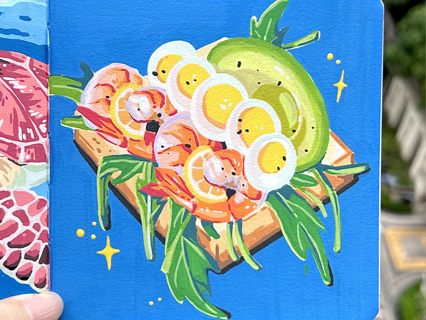 三明治吃了！|丙烯马克笔-胡你个萝卜HYY-胡你个萝卜HYY-哔哩哔哩视频