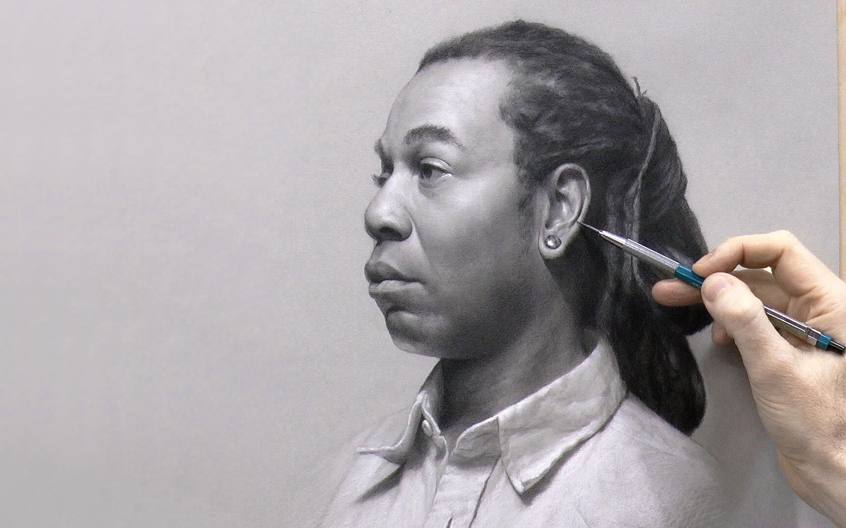 Painting | 人物肖像"DaLawn" by David Jamieson_哔哩哔哩_bilibili