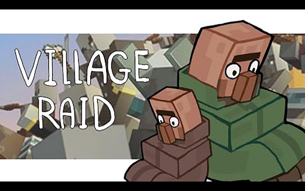 Village Raid | Minecraft animation_哔哩哔哩_bilibili