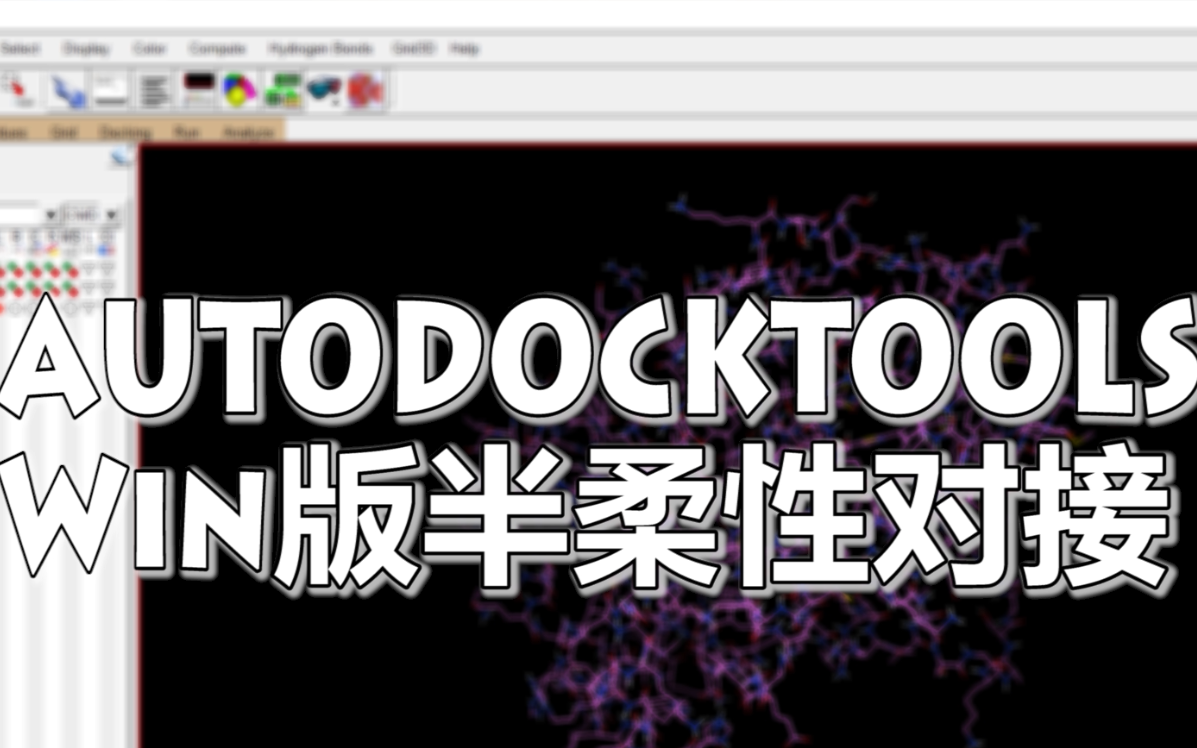 Windows系统下AutodockTools对接文件的生成和运行 Part 1_哔哩哔哩_bilibili