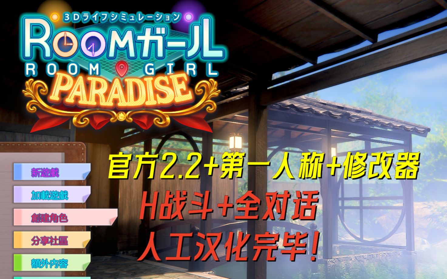 职场少女Room Girl 御宅少女真正完整对话汉化+5000人物卡和修改器