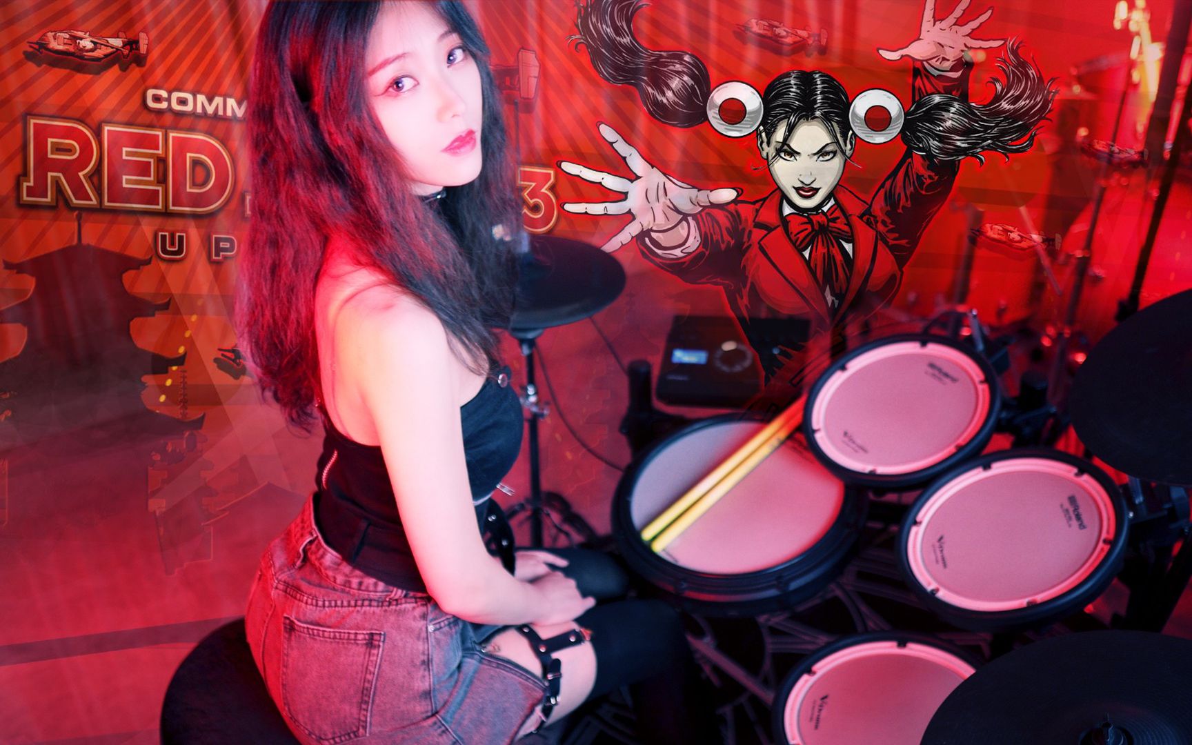 超燃！红色警戒《grinder》架子鼓演奏|琼曼倪|RA2 RA3红警_哔哩哔哩_bilibili
