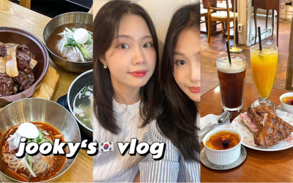 韩国VLOG｜从运动开始的一天｜逛韩国超市｜江南烤布蕾下午茶｜人气烤排骨冷面店-爱吃泡菜炒饭的jooky-爱吃泡菜炒饭的jooky-哔哩哔哩视频