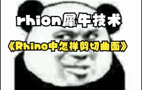 【rhion犀牛技术】Rhino中怎样剪切曲面，简单易懂_哔哩哔哩_bilibili