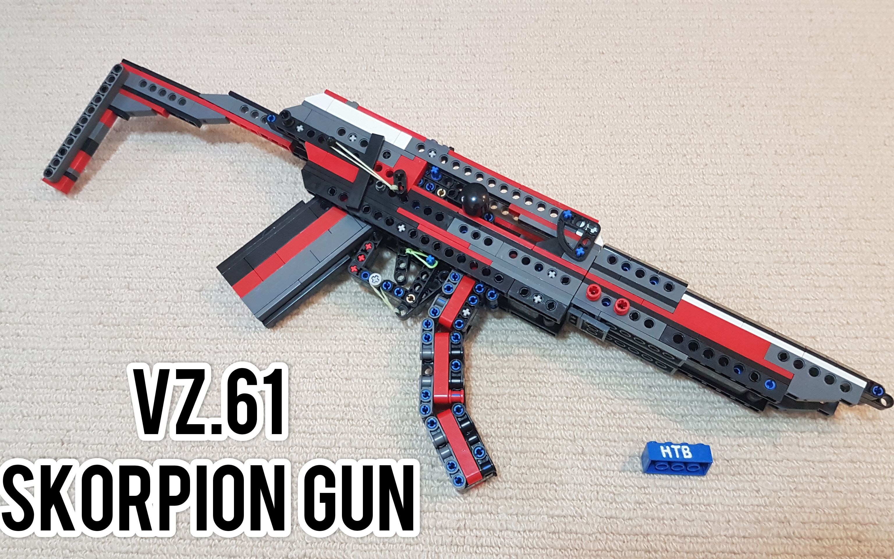 Working lego vz.61 Skorpion gun | Full-auto rubberband gun_哔哩哔哩_bilibili