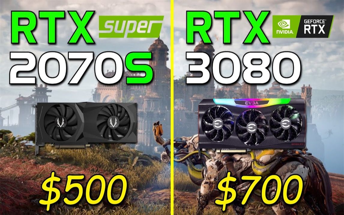 RTX 3080 10G vs RTX 2070 Super 8G 显卡游戏性能测试对比（1440P分辨率，CPU为i7-10700K ...