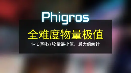 [Phigros] 全难度物量极值