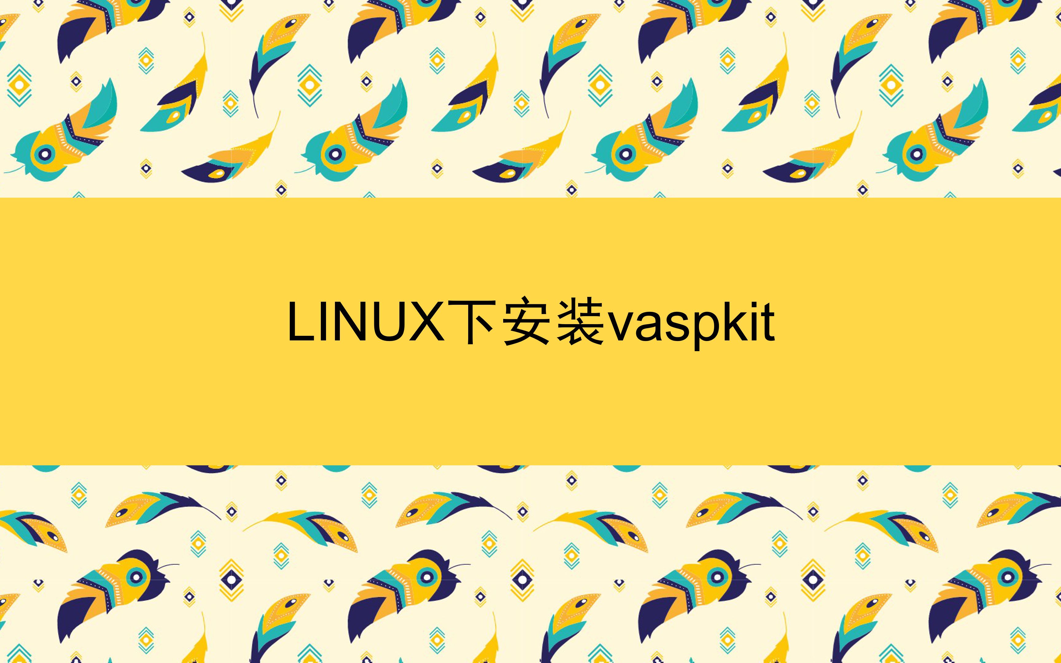 vaspkit安装视频_哔哩哔哩_bilibili