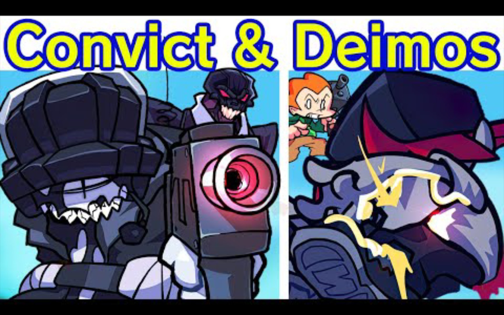 FNF优质模组 VS Convict & Deimos | One Shot Mania (Pico's School） - 视频下载 ...