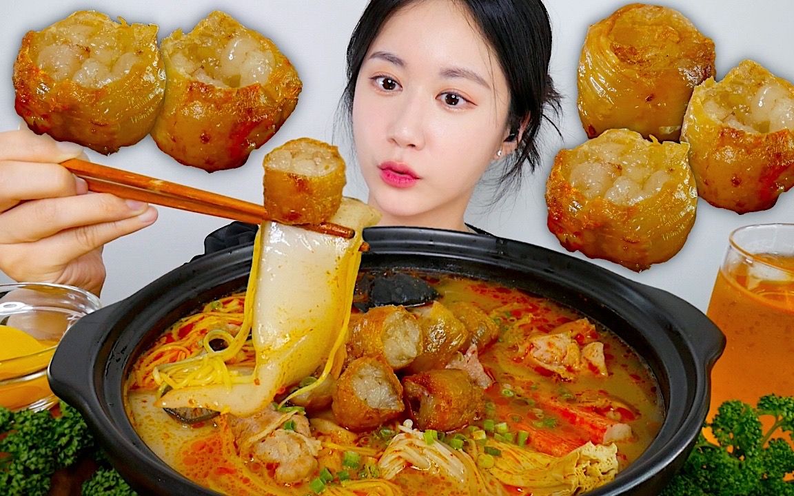 [ONHWA] 麻辣烫+烤牛肠 咀嚼音! ️-ONHWA_Official-ONHWA_Official-哔哩哔哩视频