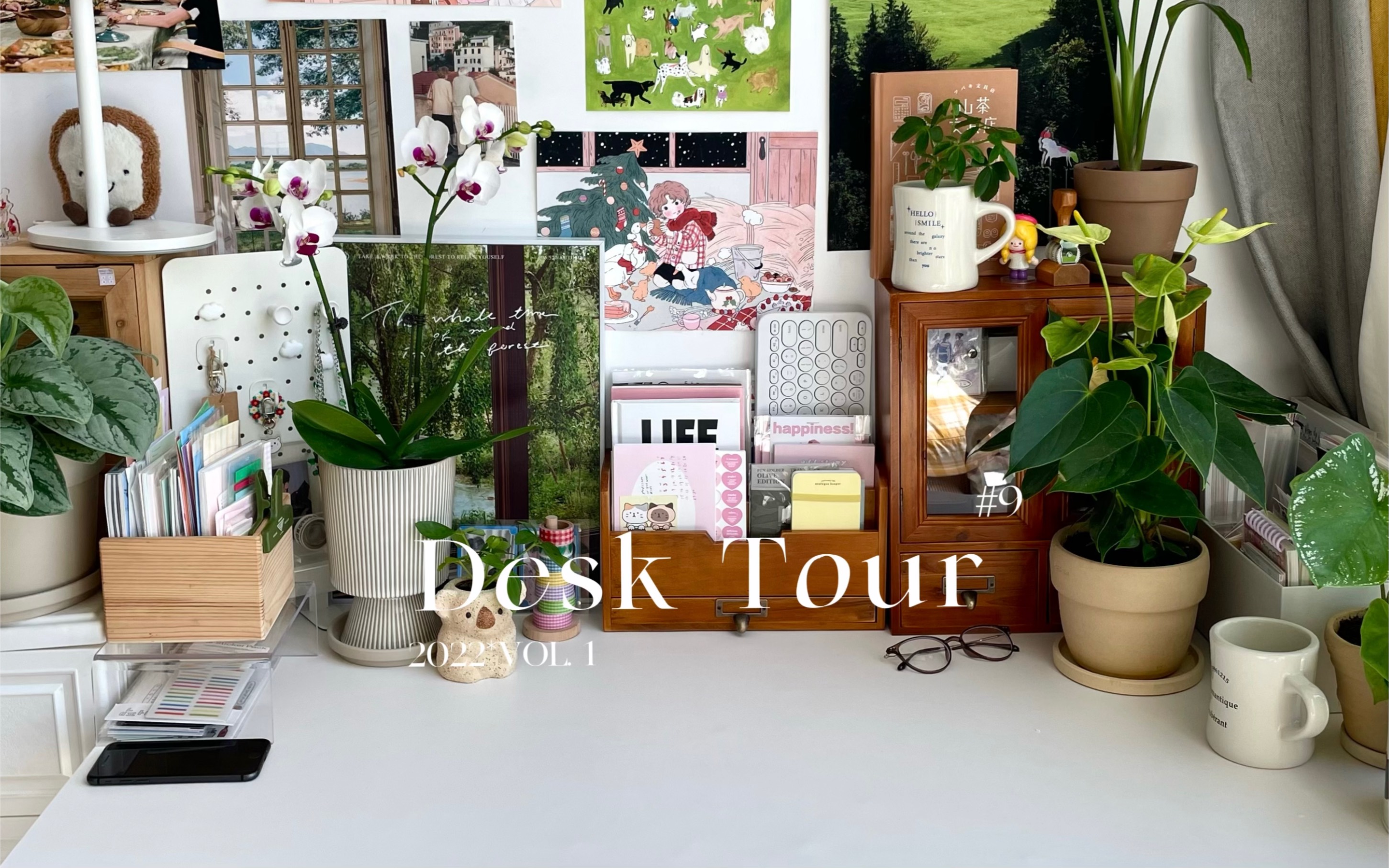 Desk Tour | 我可以在书桌前待一天！书桌布置分享 被绿色包围太治愈啦！_哔哩哔哩_bilibili
