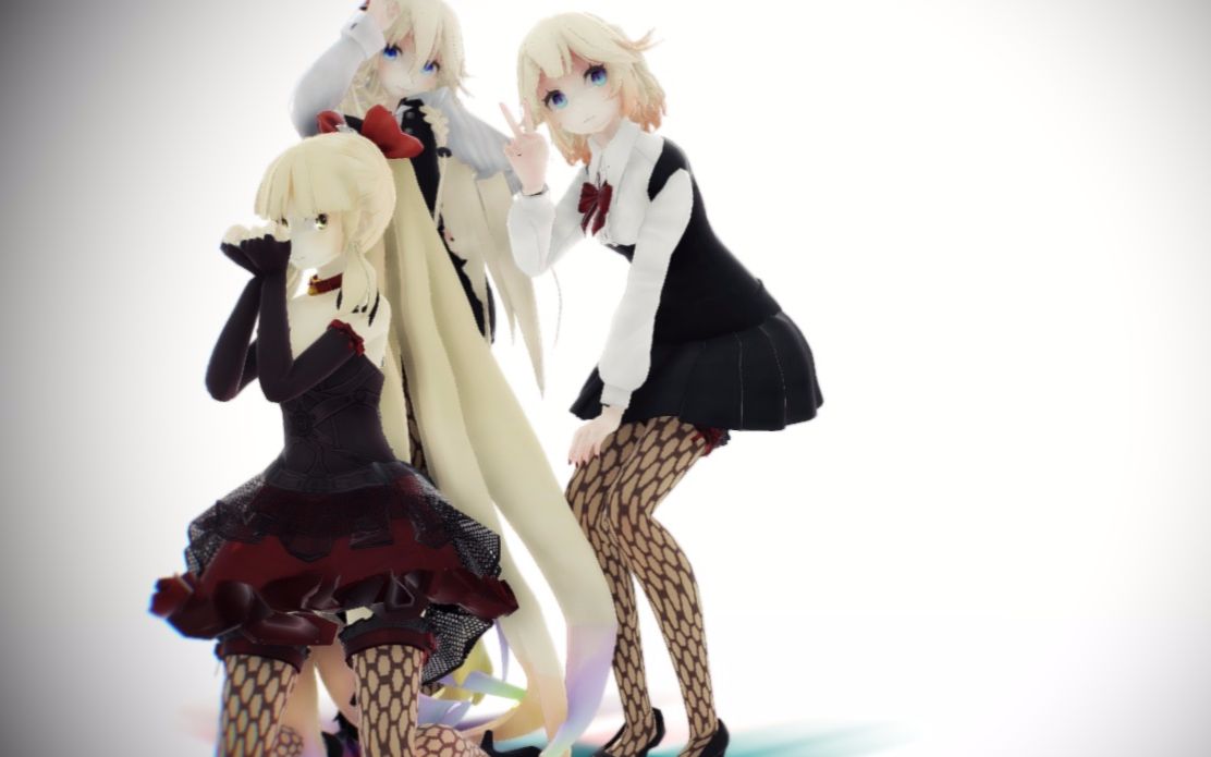 【MMD镜头配布】IA/ONE/MAYU白发三萌娘 LIAR DANCE_哔哩哔哩_bilibili