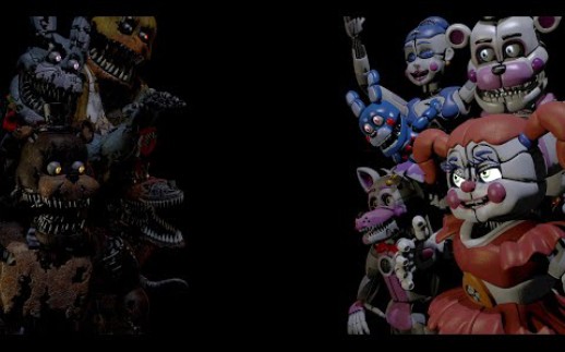 [FNAF/SFM] Nightmare vs Funtime animatronics