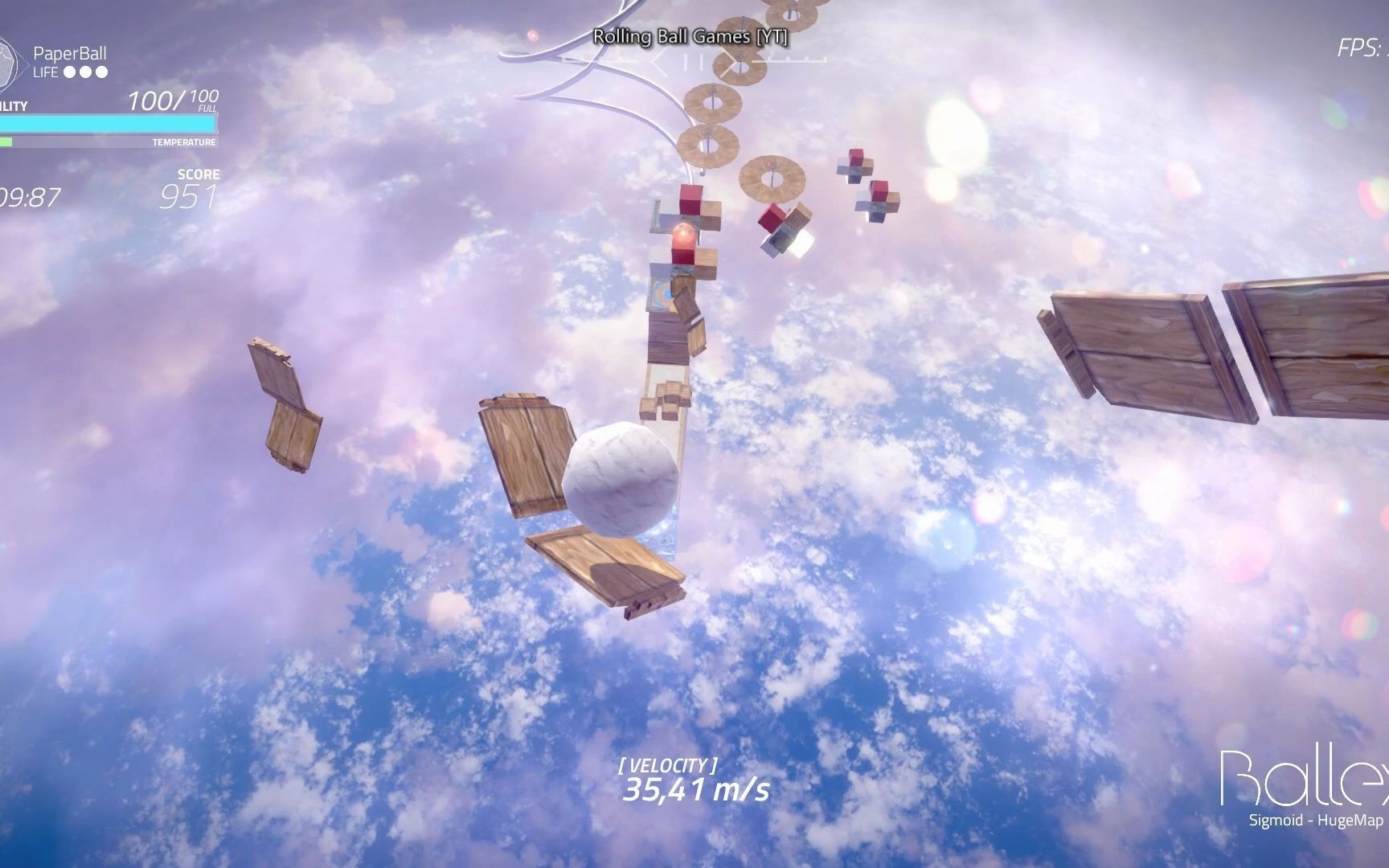 Ballex - Custom Level '巨大图Huge Map' (Ballance Game)_单机游戏热门视频