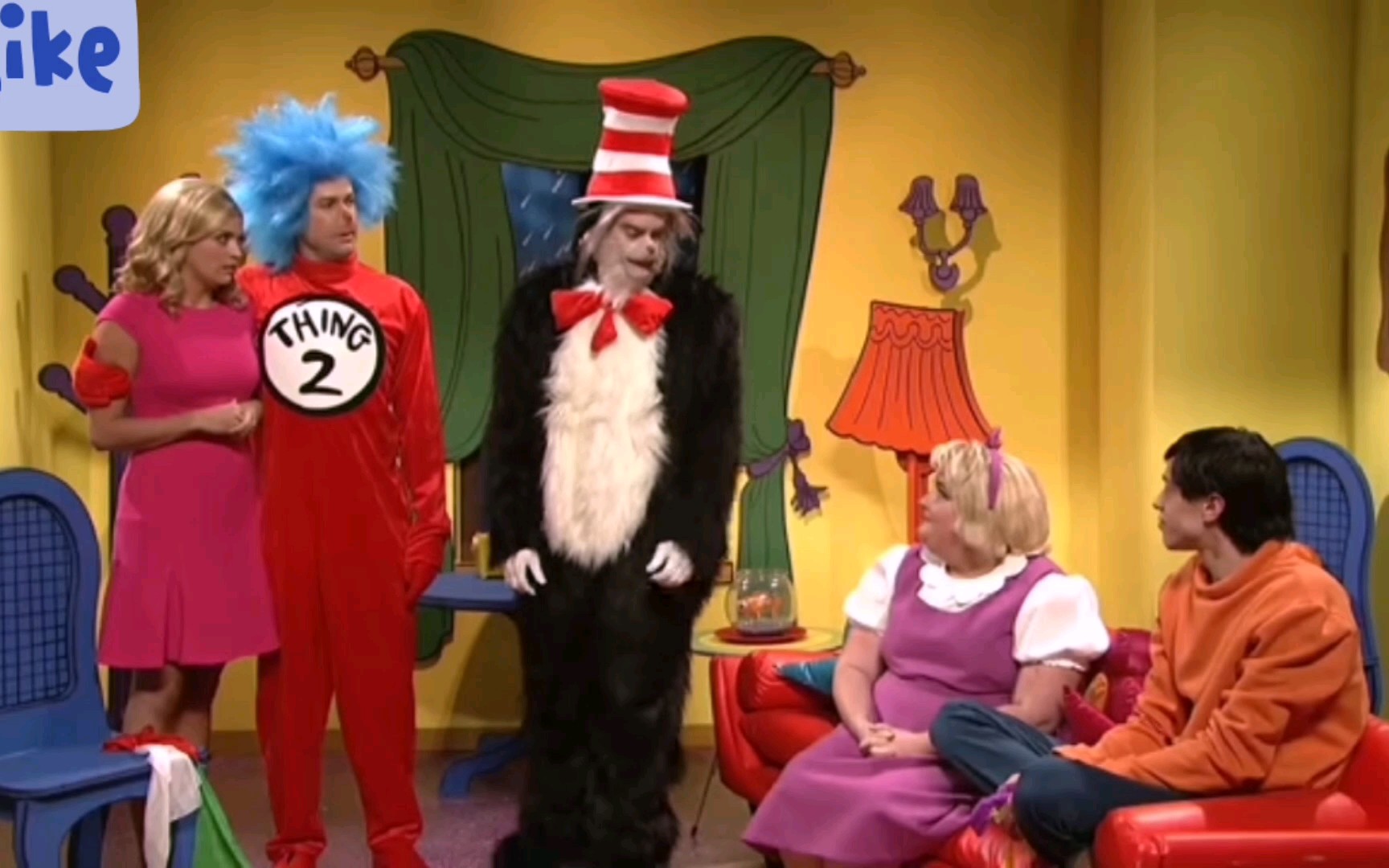 美国【SNL周六夜现场】The Cat In The Hat and Linda 隔壁老王 回来串门 发现自己喜当爹_哔哩哔哩_bilibili