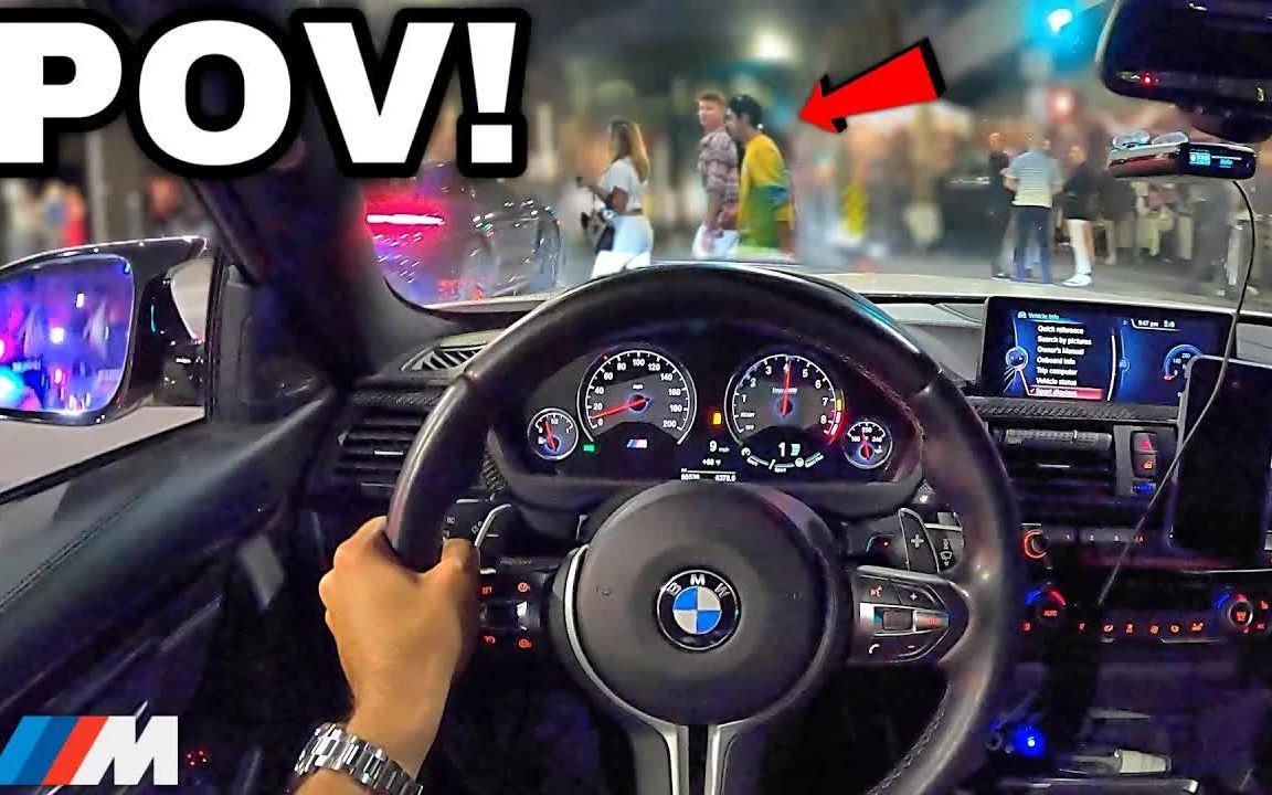 直通排气的宝马M4(F82)又去炸街了，这次副驾坐了一个妹子（by: Beemer Fam）_哔哩哔哩_bilibili