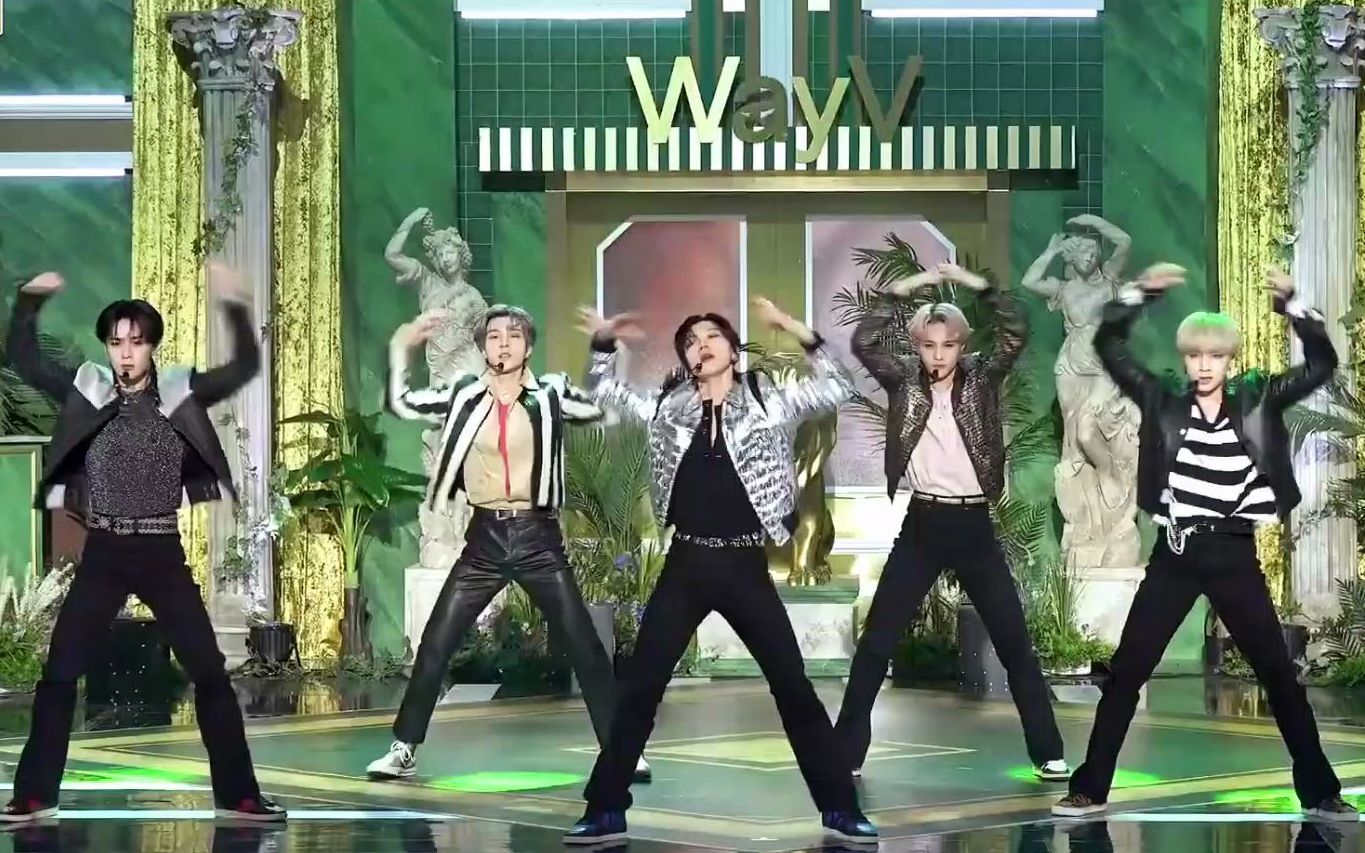 【WayV】 210313《Kick Back》打歌舞台！说实话这森系风格有点爱！_哔哩哔哩_bilibili